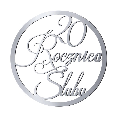 20 Rocznica Ślubu - Dekoracyjna obręcz ślubna / weselna